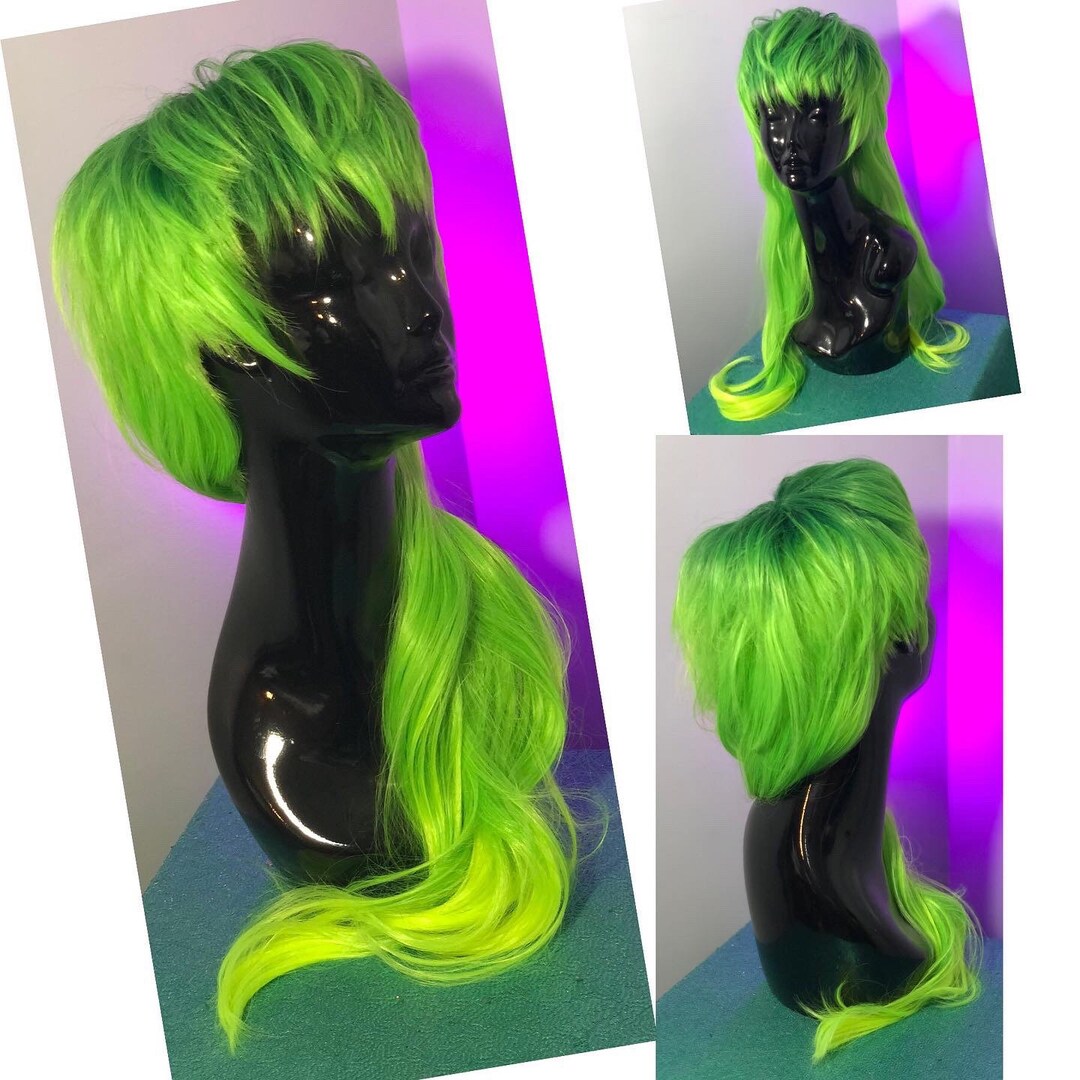 Slime Green Mullet LONG * - Etsy