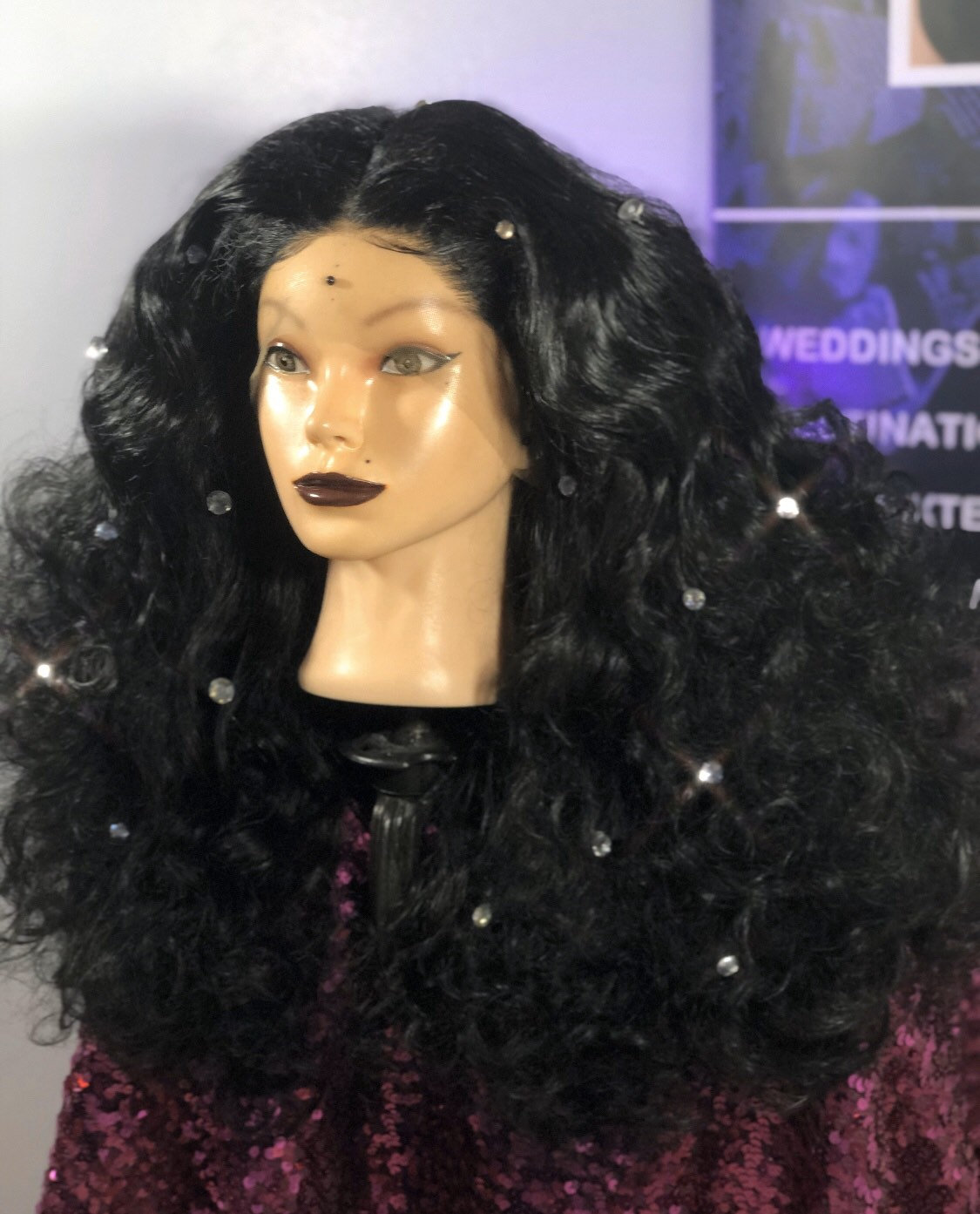 Donna Summer Studio 54 Black Curly Disco Wig accessories not | Etsy