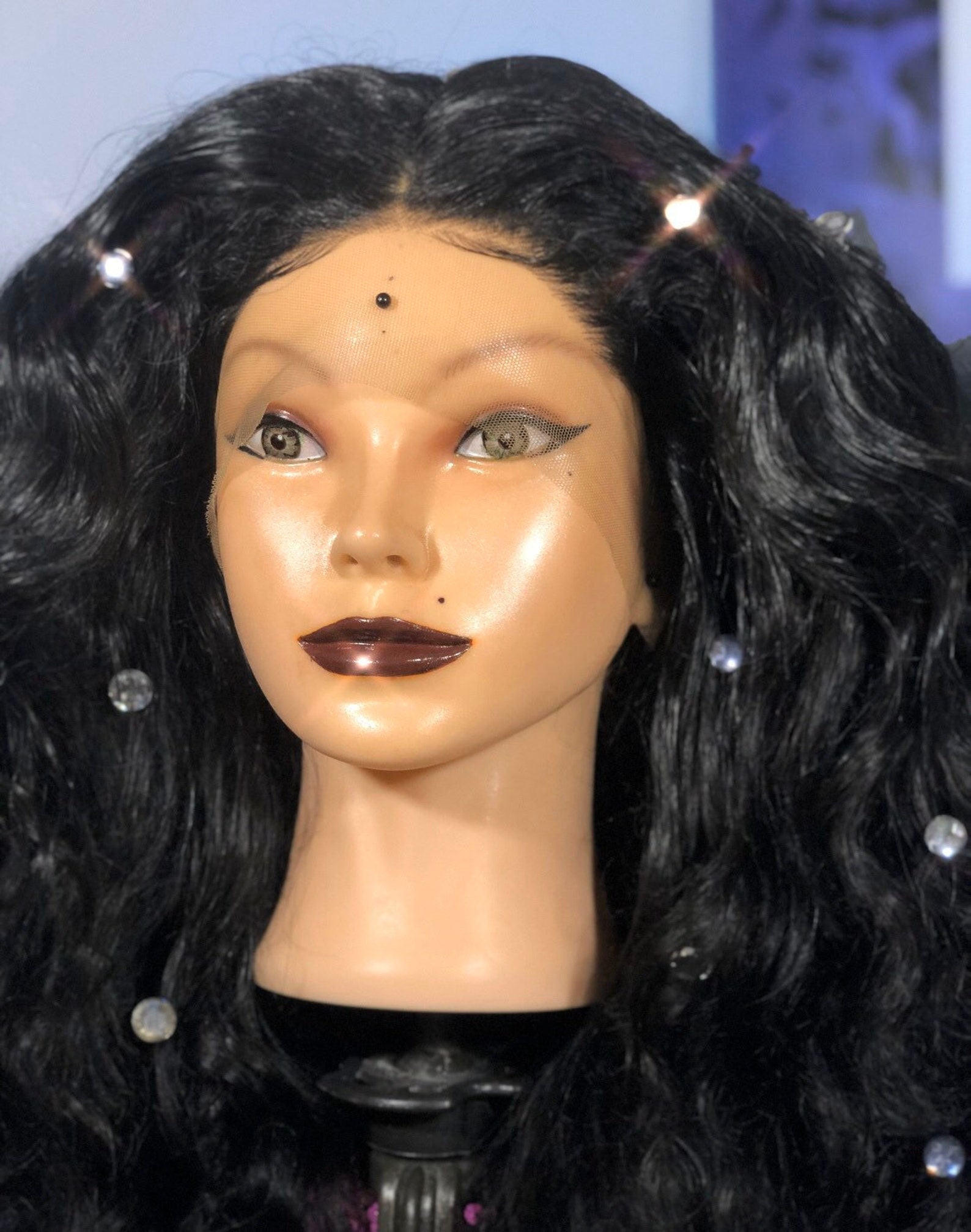 Donna Summer Studio 54 Black Curly Disco Wig accessories not | Etsy