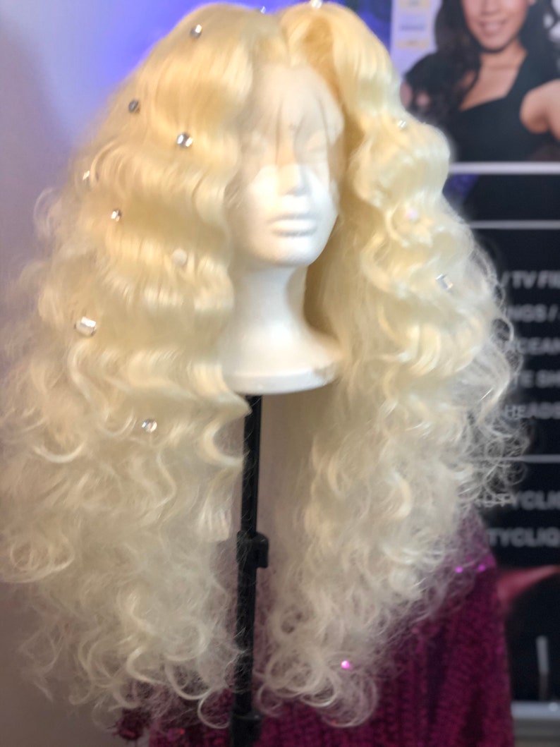 Studio 54 Disco Soft Fluffy Styled Lace Front Wig with crystal | Etsy