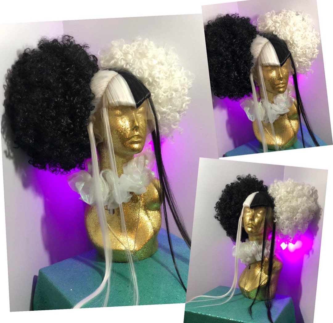 Black and White Jester Lacefront Unit - Etsy