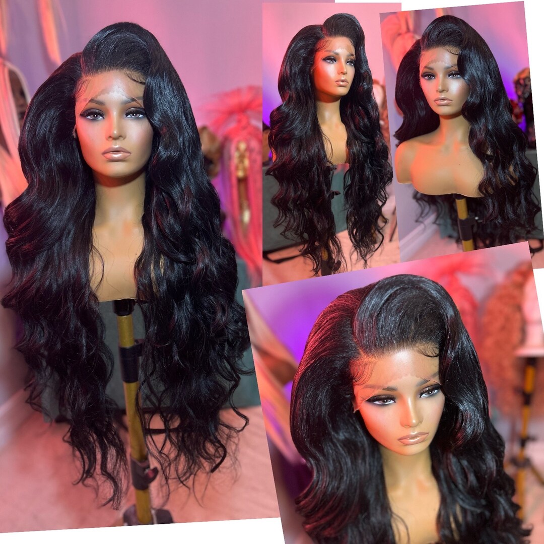 Black Side Part 30-40 Inch Waves - Etsy
