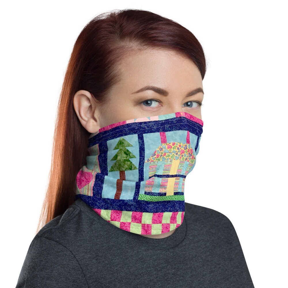 Cute Neck Gaiter Face Mask Fashion for Women in Colorful | Etsy
