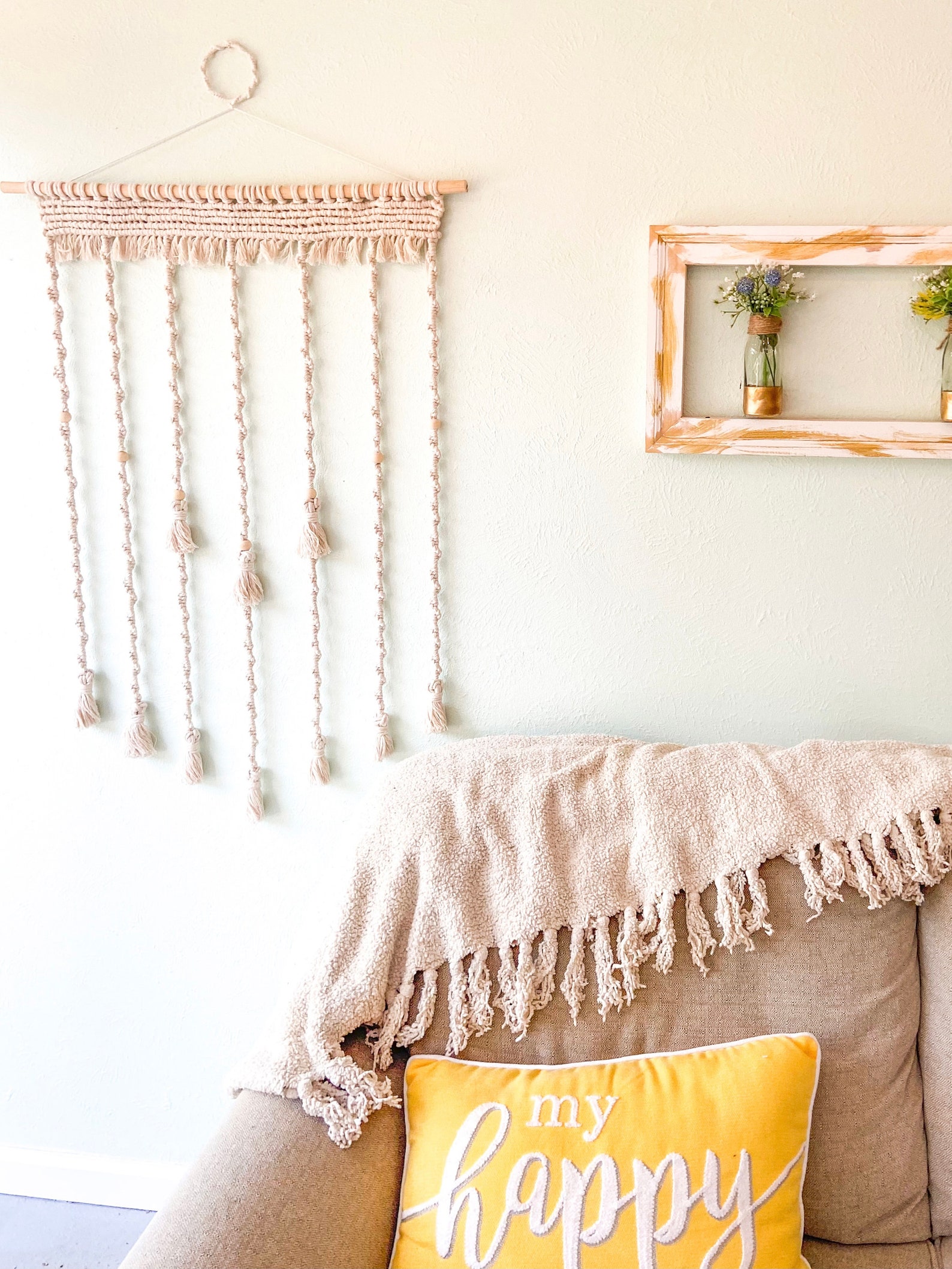 HANGING PHOTO DISPLAY/Bow Holder/Wall Decor Above | Etsy