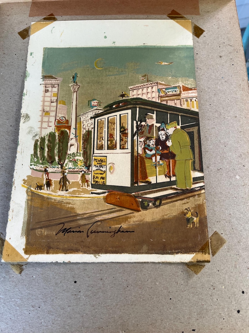 Vintage Marion Osborn Cunningham Seriographs, San Fransico and Cable ...