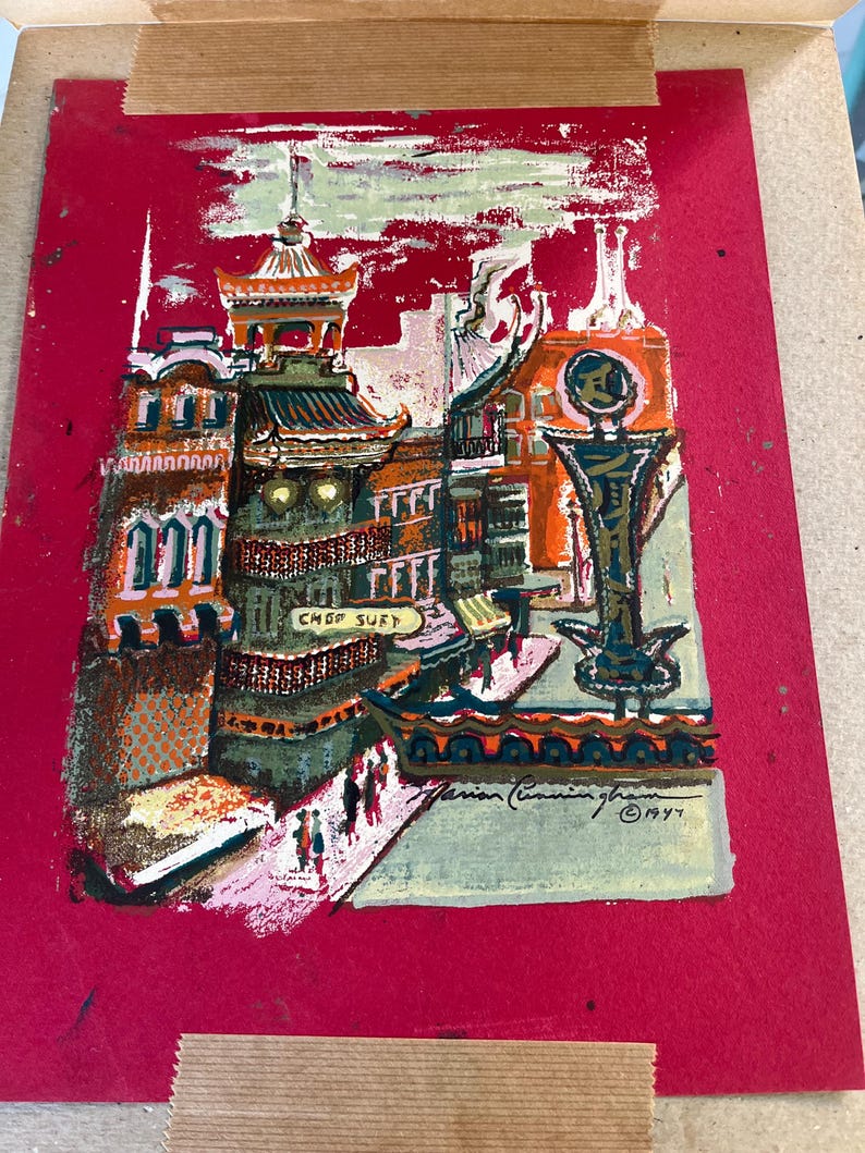 Vintage Marion Osborn Cunningham Seriographs, San Fransico and Cable ...