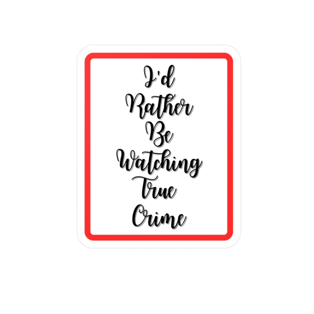 True Crime Vinyl Decal - Etsy