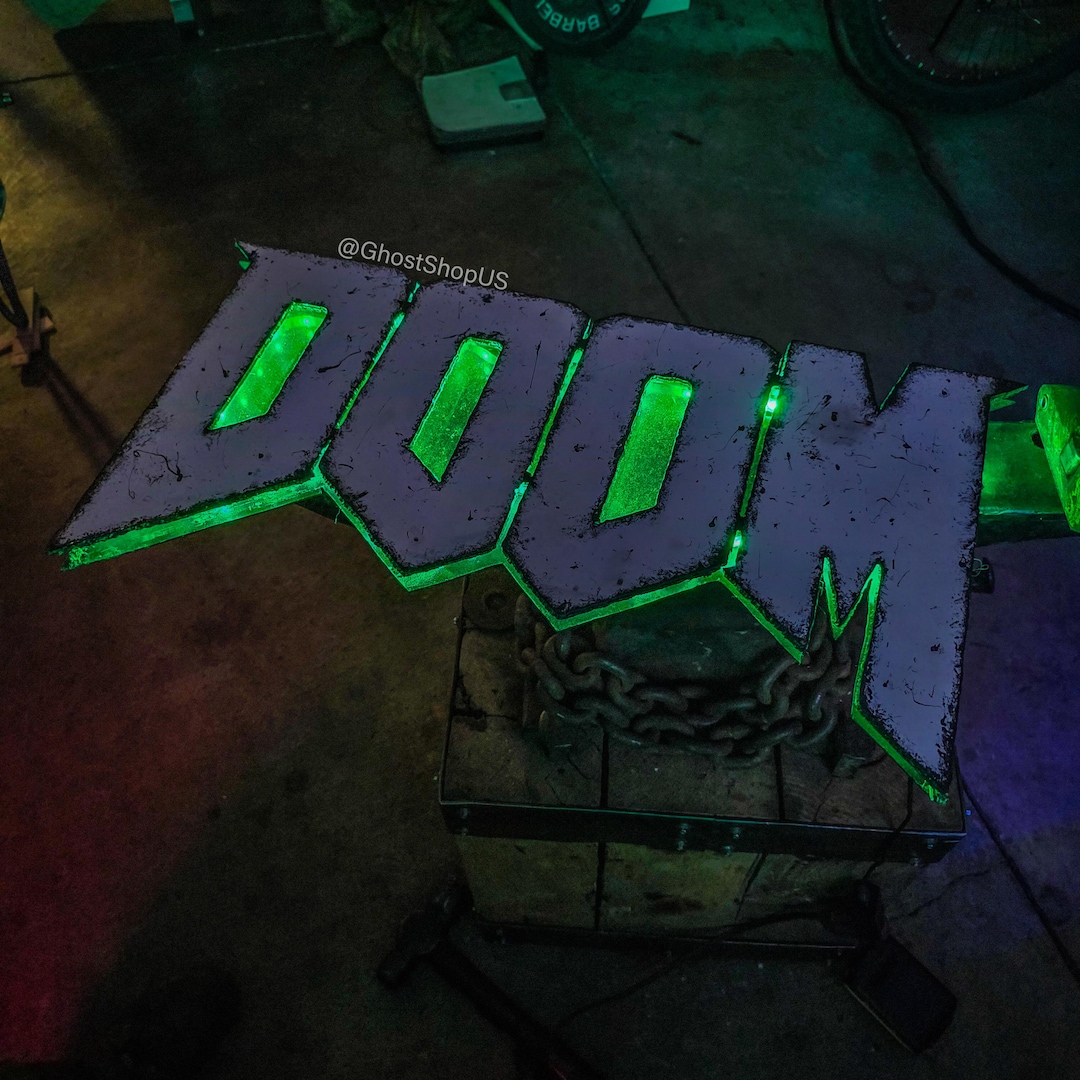 Doom ł Unofficial ł Steel LED ł Video Game Sign ł - Etsy