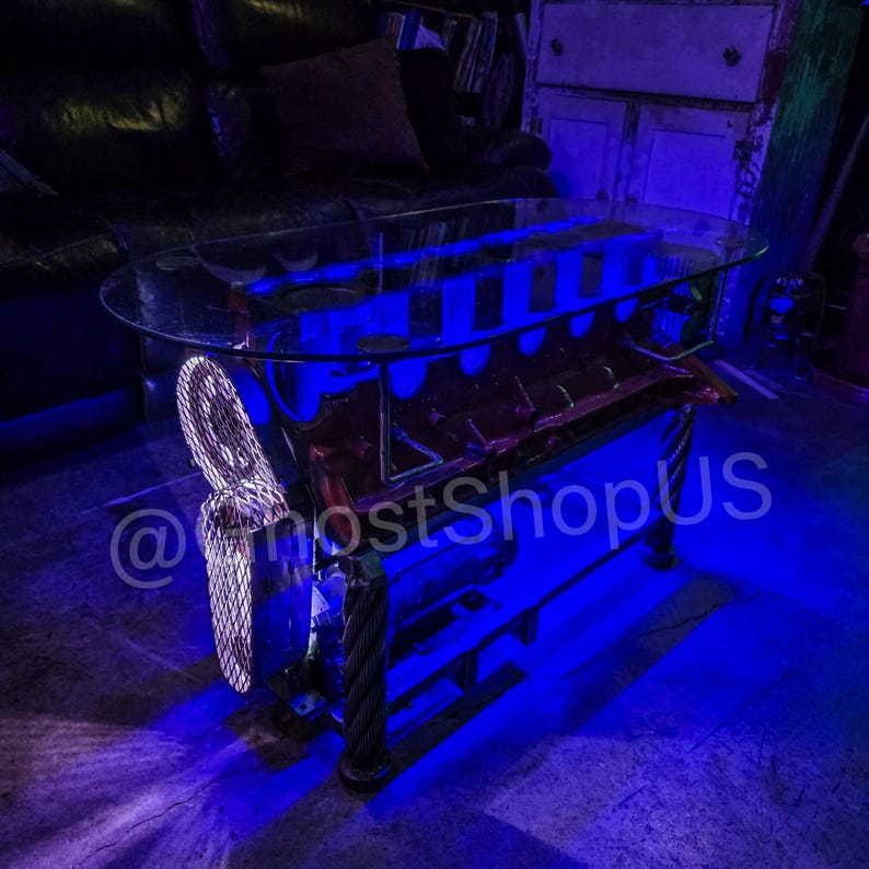 Straight-six - Jeep Engine Coffee Table With Moving Pistons and LED ...
