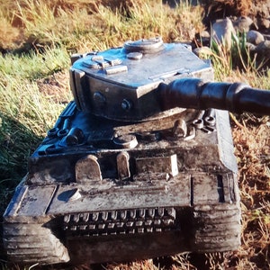 Garden Cast Stone Tiger Tank - Etsy UK