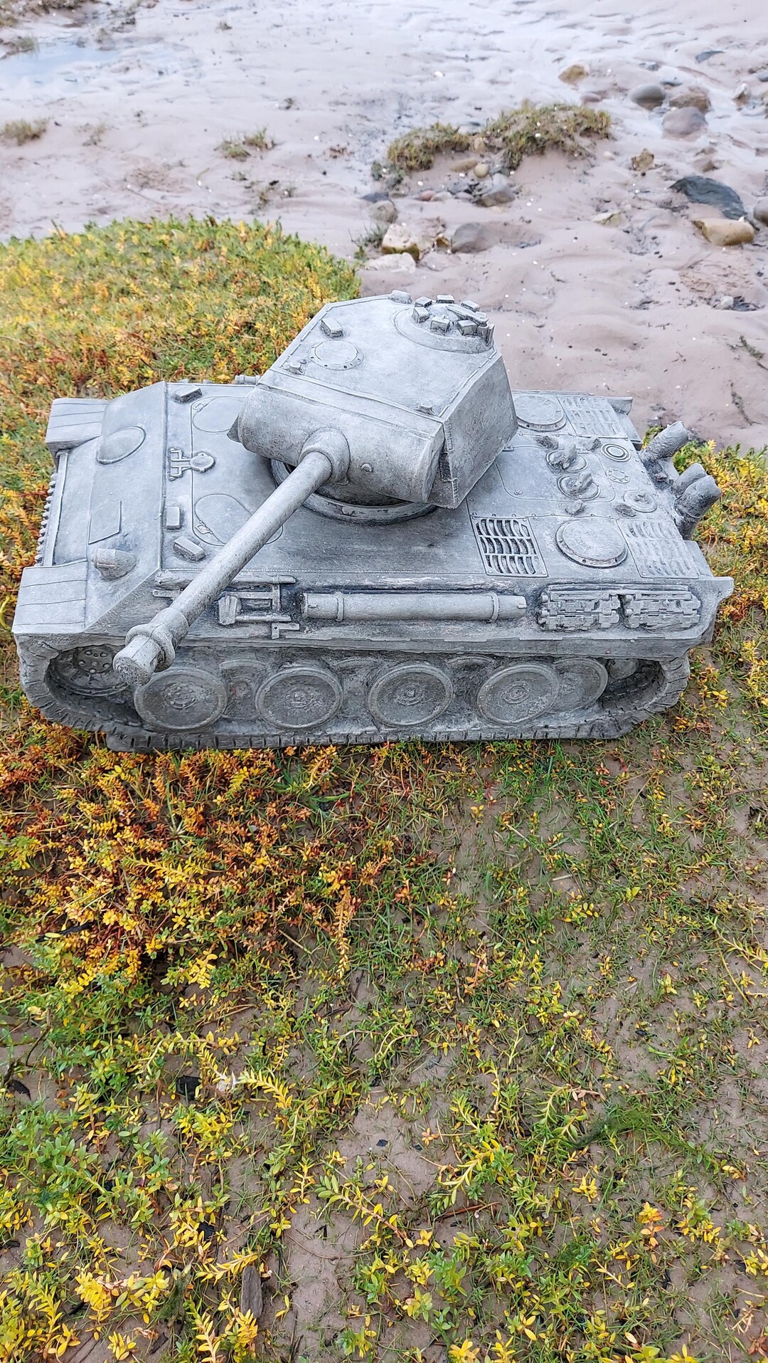 3 Garden Cast Stone Ww11 King Tiger / Sherman and Panther Tanks - Etsy