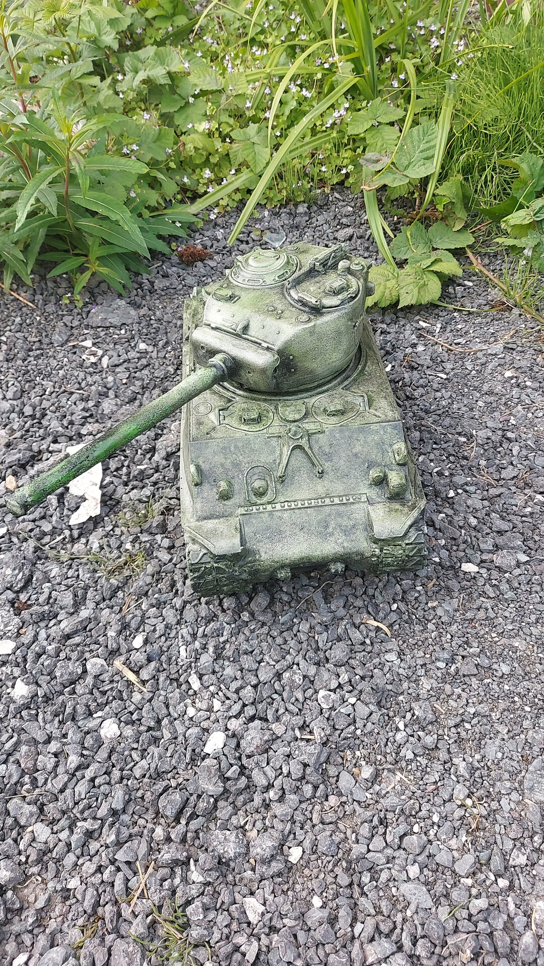 Large Garden Cast Stone Sherman Tank Ww11 - Etsy