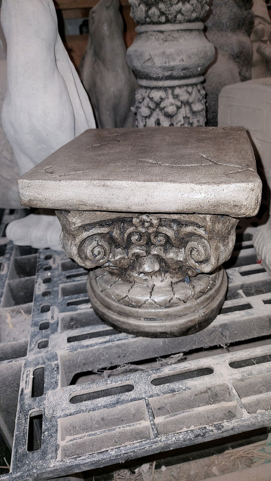 Small Cast Stone Plinth for Garden - Etsy