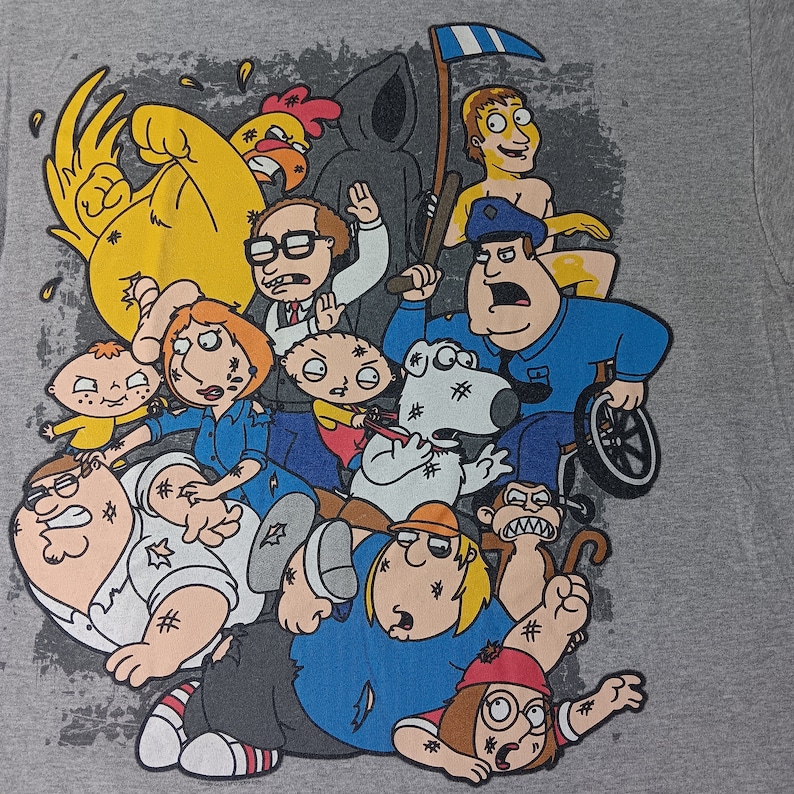 Vintage 2000s Y2K Family Guy Peter Griffin Stewie Full Cast Fight T ...