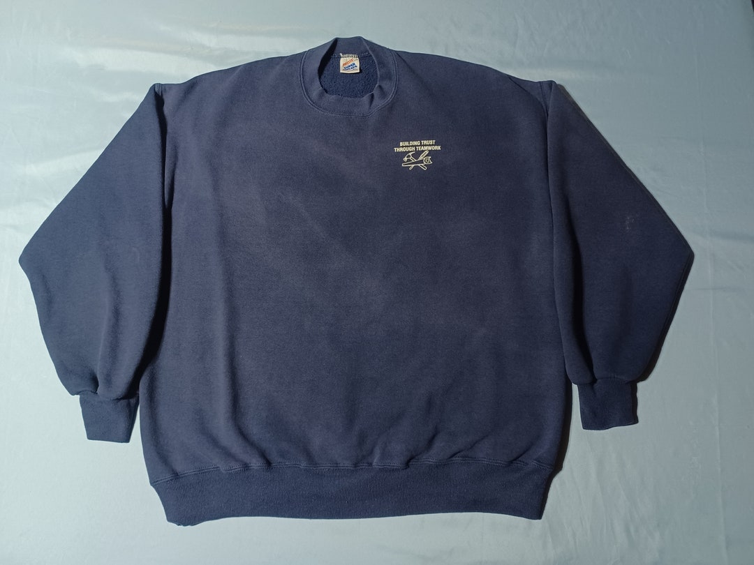Vintage 1990s 90s Construction Team Building Jerzees Super Sweats Sweatshirt XL - Etsy