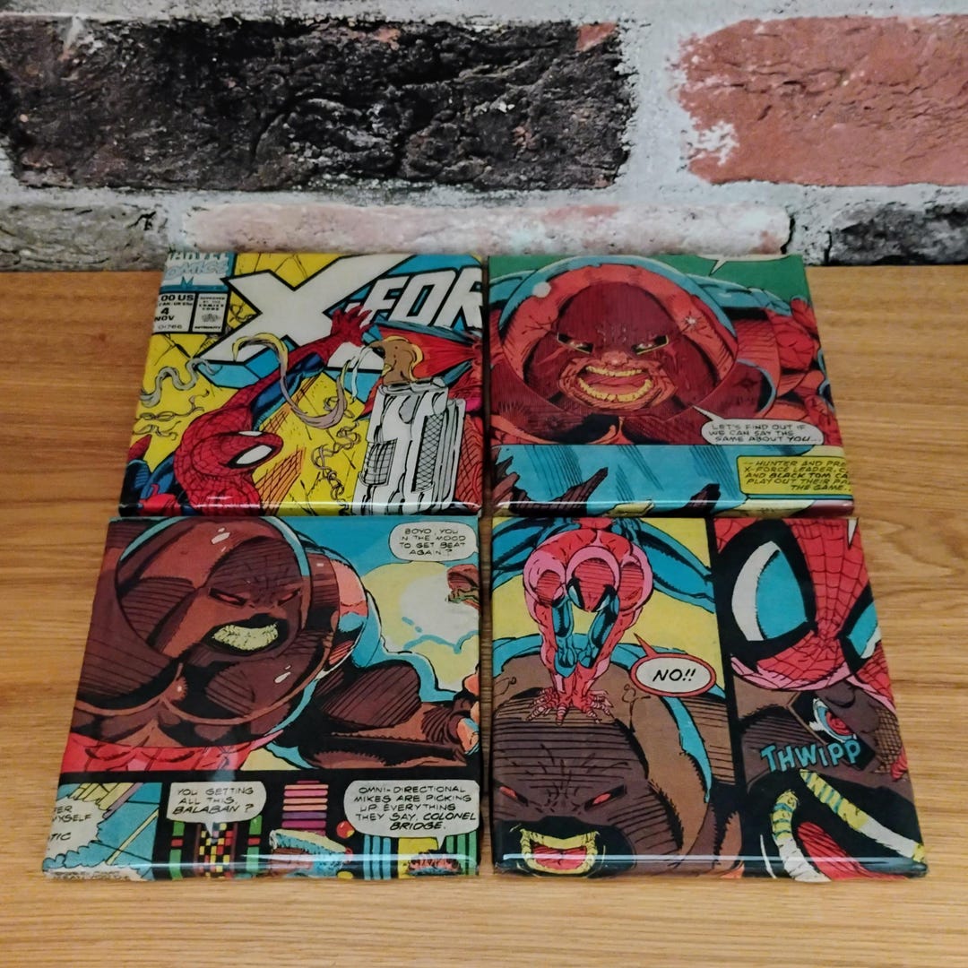 Spiderman Coasters X-force Juggernaut Resin Superhero Coasters Set - Etsy