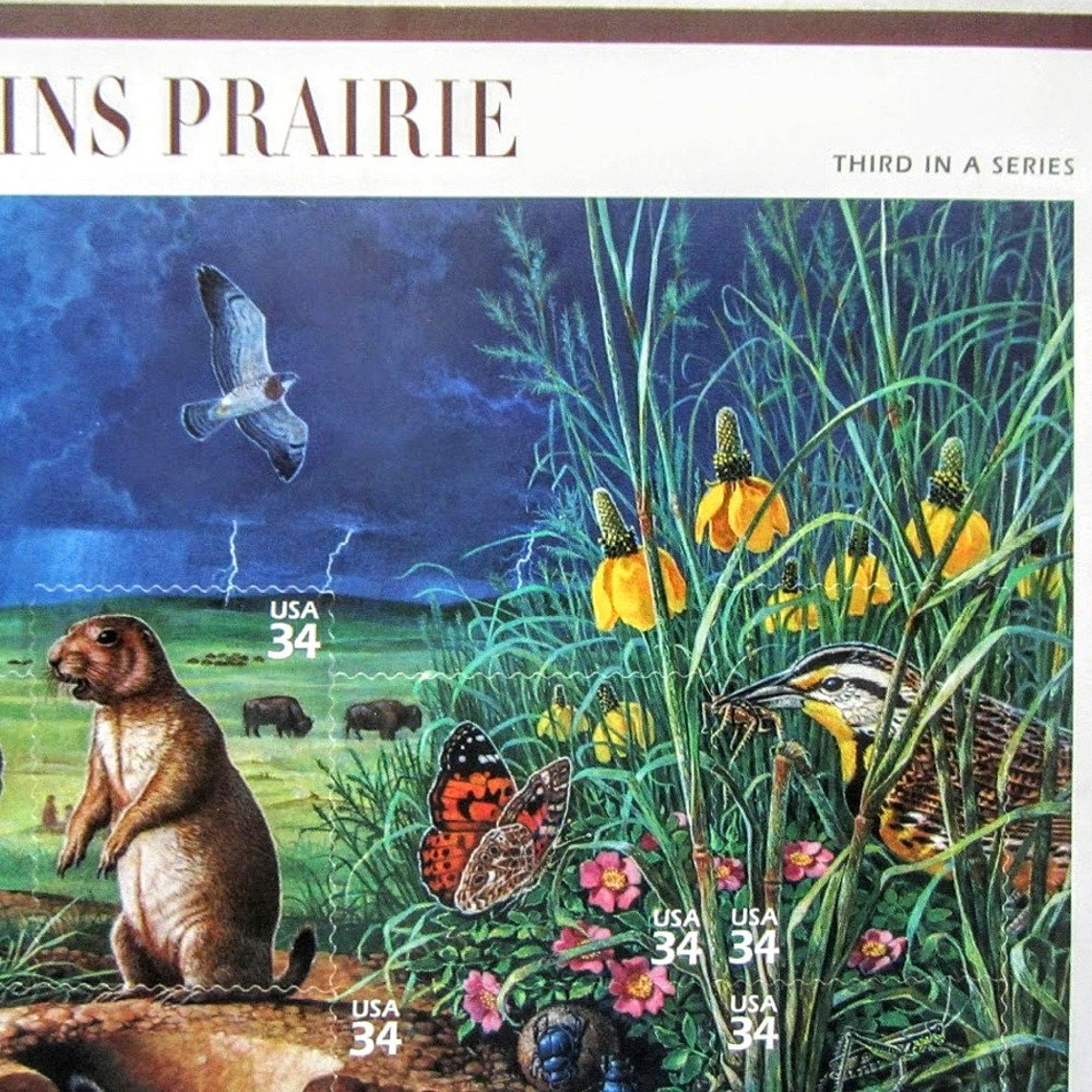 USPS Stamps Great Plains Prairie Nature of American 3rd - Etsy
