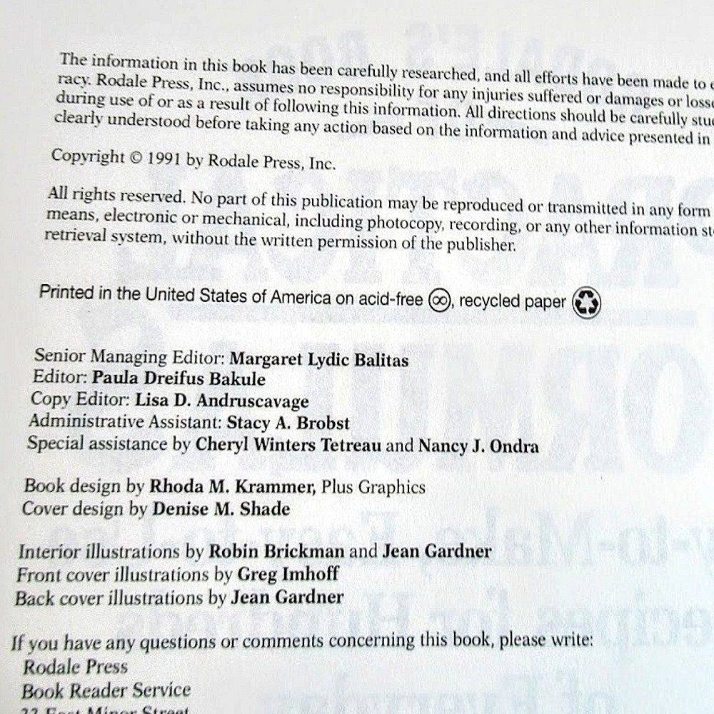 Practical Formulas Rodale Press DIY Help for Home Tasks Health Gardens ...