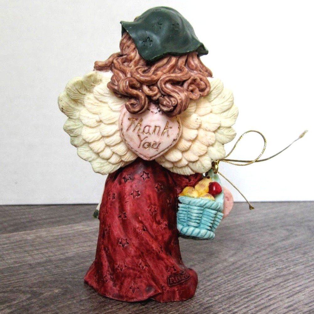 Thank You Figurine Resin Female Angel Ornate Thank You - Etsy