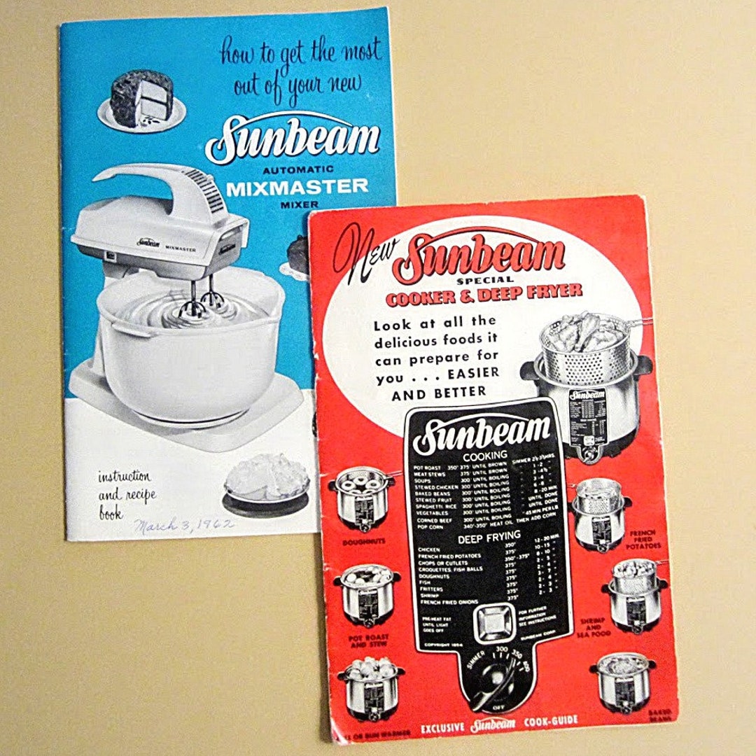 Vintage Sunbeam Kitchen Appliance Brochures Mixmaster Cuisinière ...