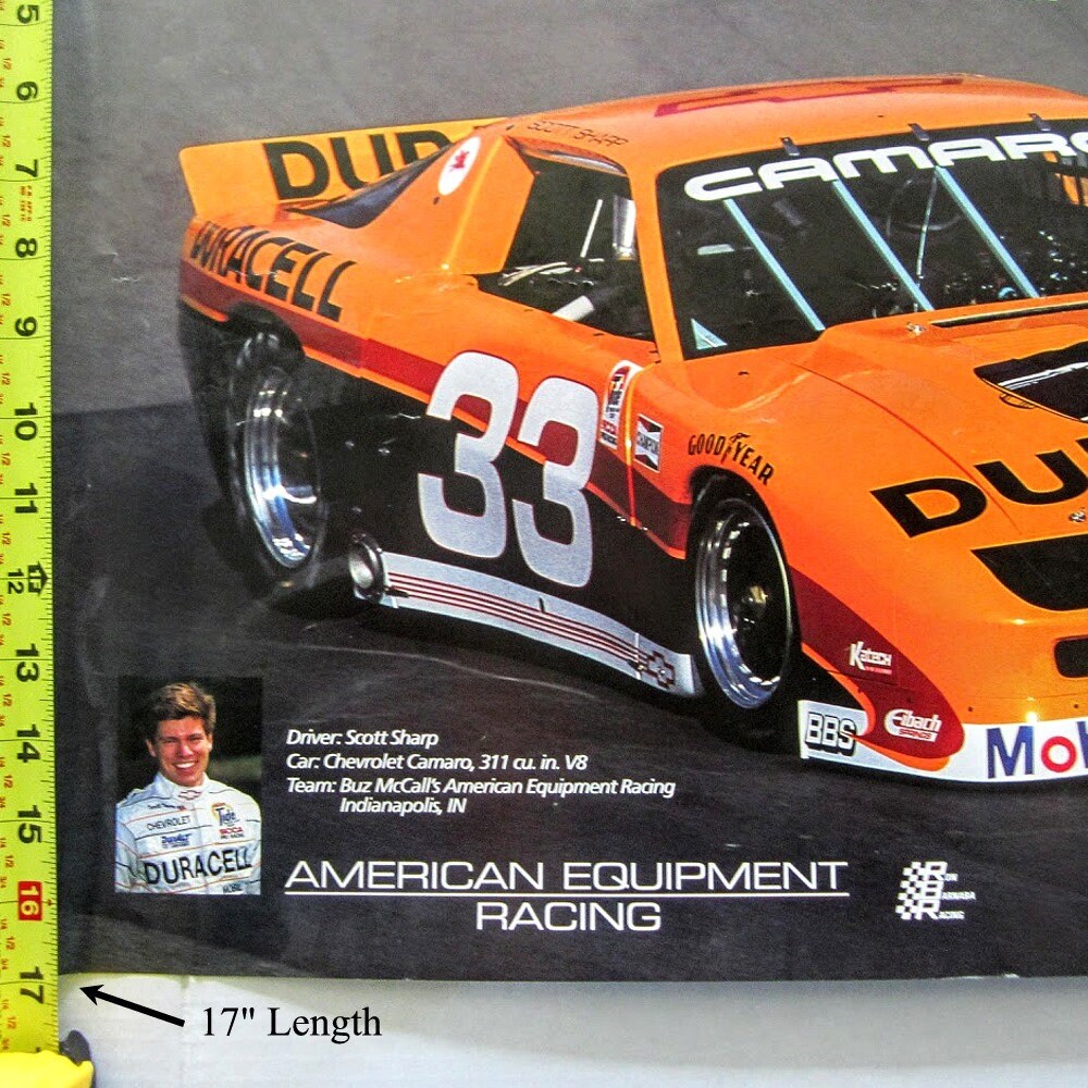 1991 Poster Scott Sharp 33 Team Duracell Trans Am | Etsy