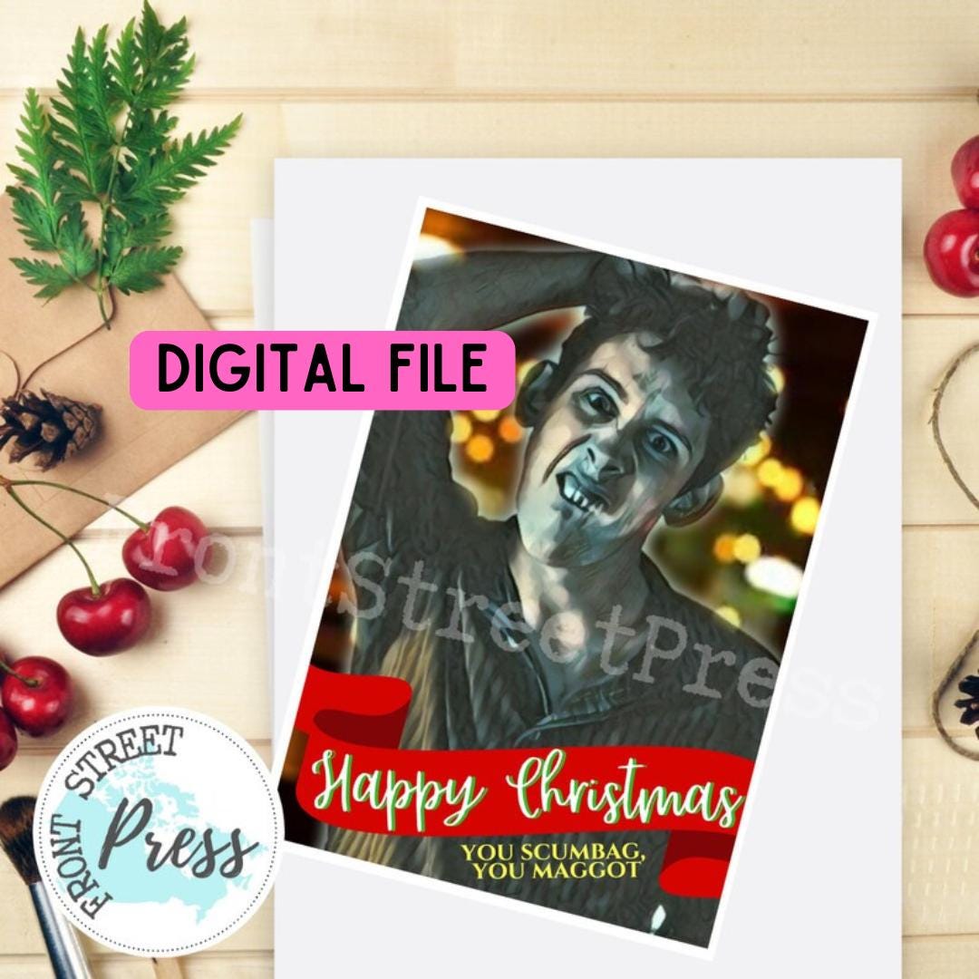 Scumbag, Maggot Christmas Card PDF FILE - Etsy