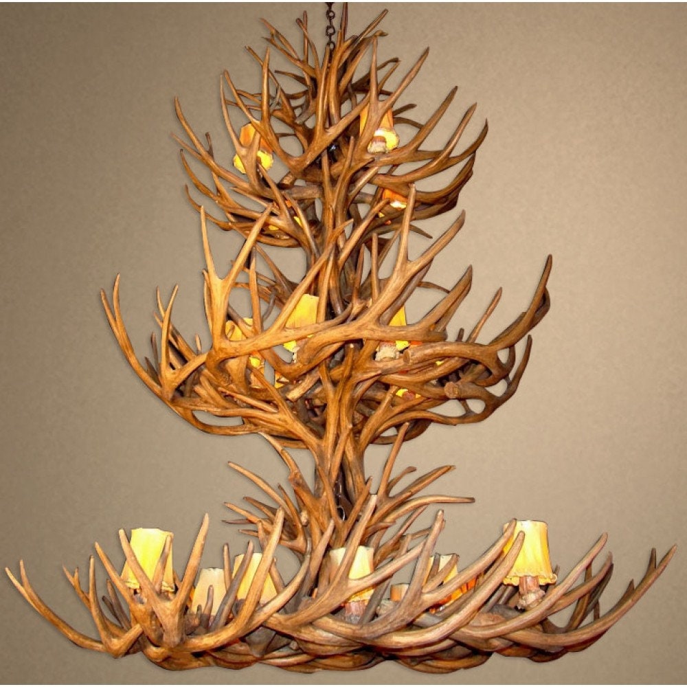 RL-32 Reproduction Antler Triple Tier Mule Deer Grand Chandelier - Etsy ...