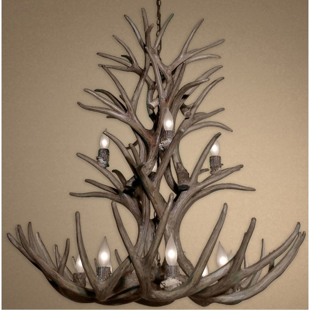 RL-5 Reproduction 20 Antler Mule Deer Cascade Chandelier - Etsy