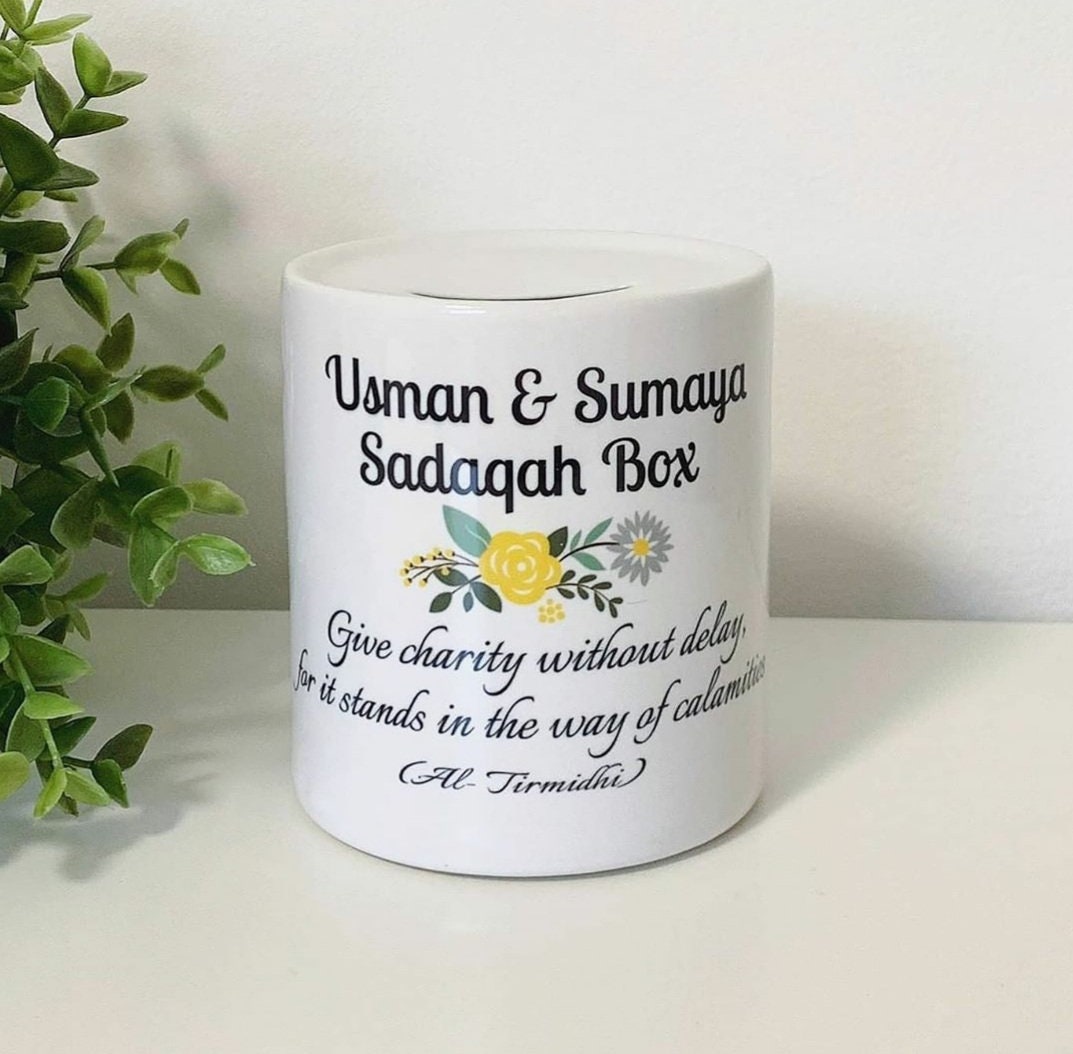 Sadaqah Box, Money Box, Charity Money Box, Islamic Gift, Islamic Gifts ...