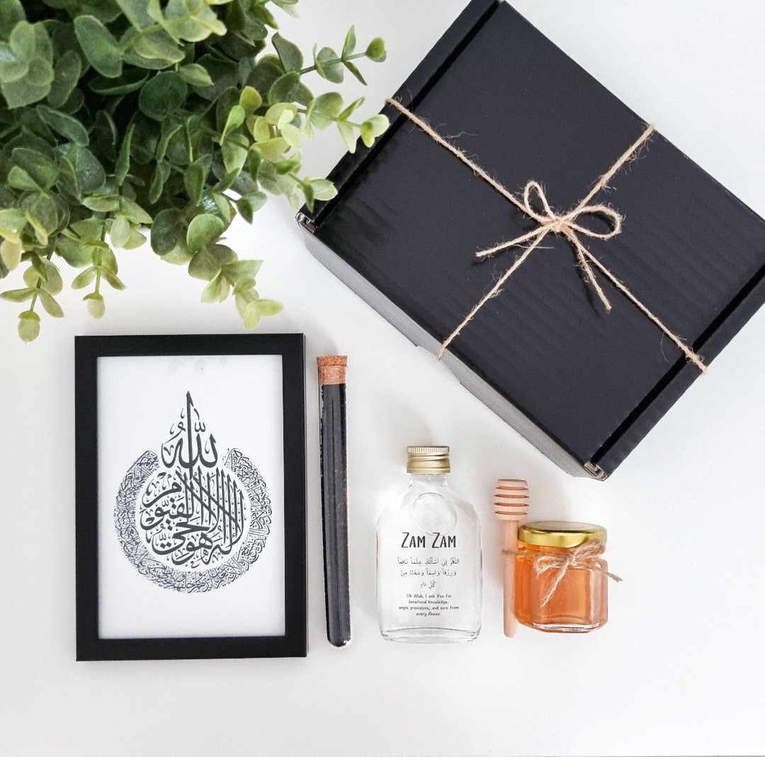 Islamic Shifa Sunnah Gift Box Zamzam Black Seeds Honey Ayatul Kursi ...