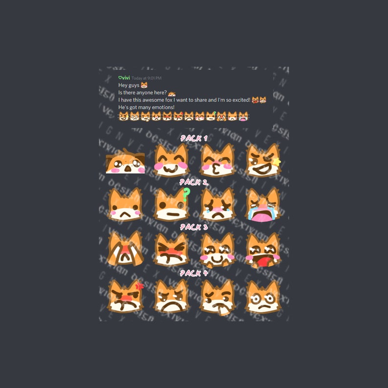 Fox Emojis for Discord and Twitch - Etsy
