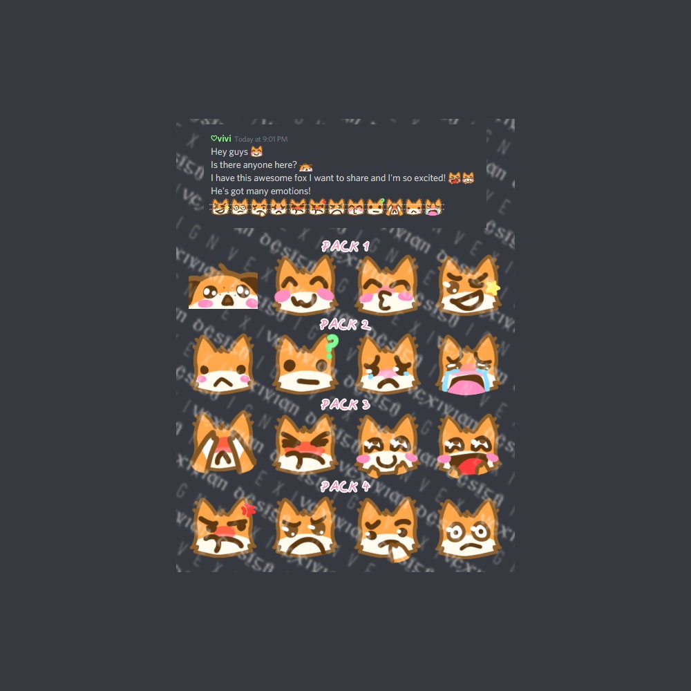 Fox Emojis for Discord and Twitch - Etsy Australia