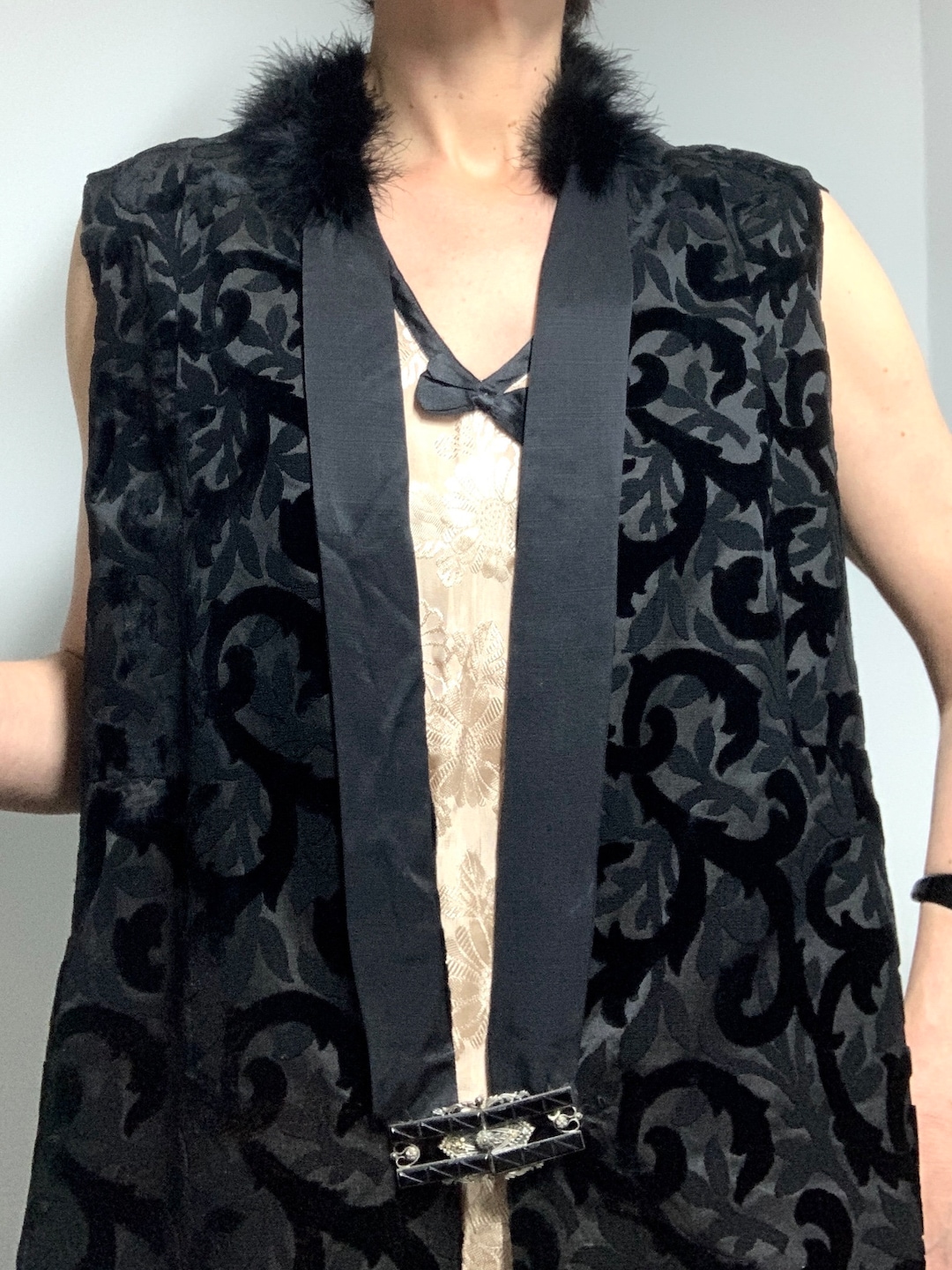 Antique Brocade Tunic Robe, 1900s Edwardian Opera Coat - Etsy