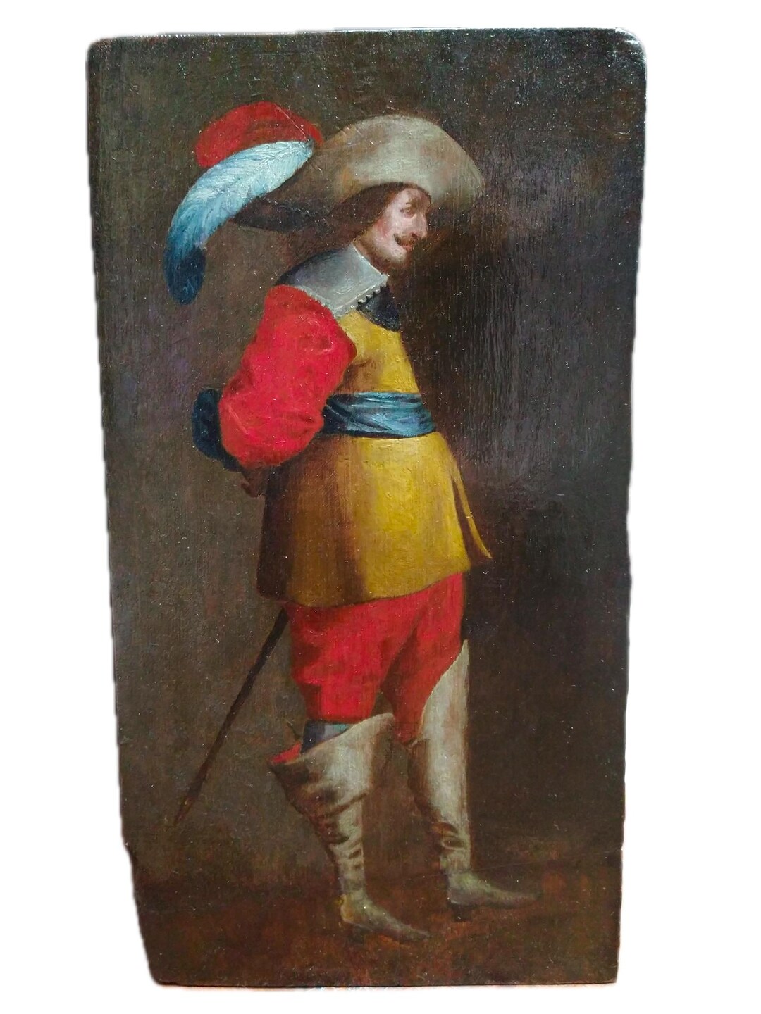Antique Oil Painting 17th- 18th? Century Musketeer King Charles 1st ...