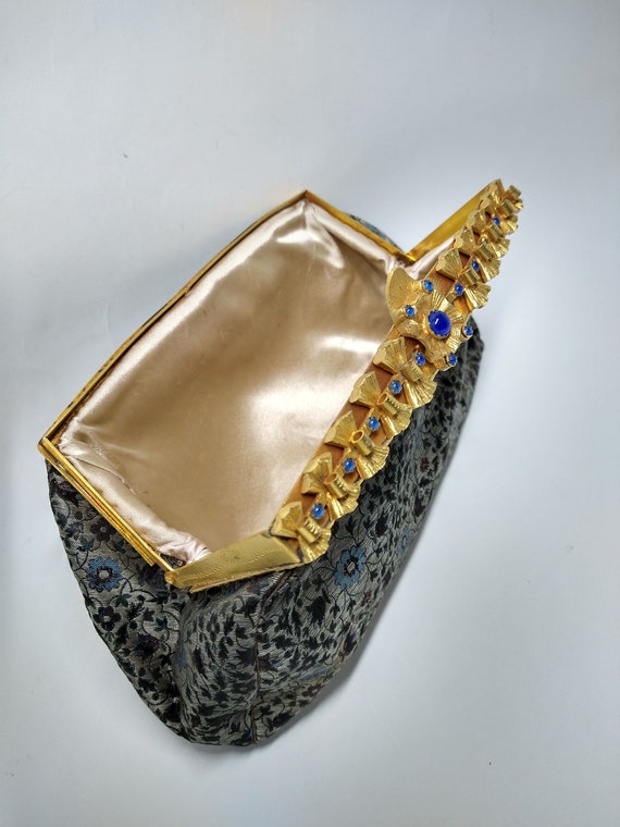 Vintage 1940s 1950s brocade bag by Fortnum and Mason … - Gem