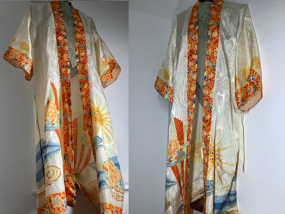 Vintage 1920s art deco robe Japanese rare design long… - Gem