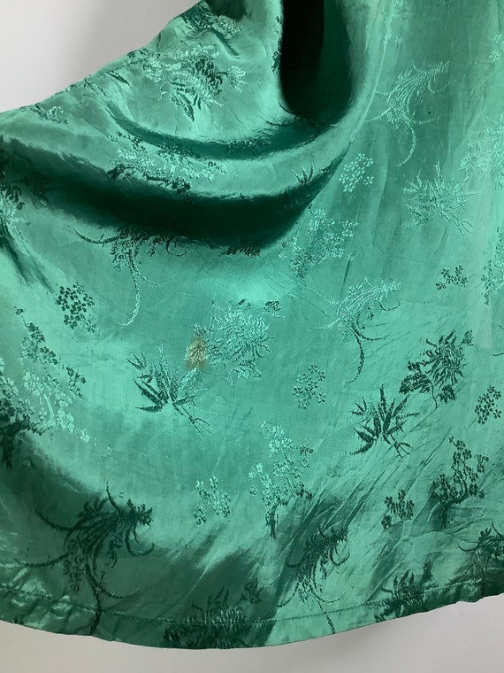 Vintage chinese robe damask rayon dressing gown loung… - Gem