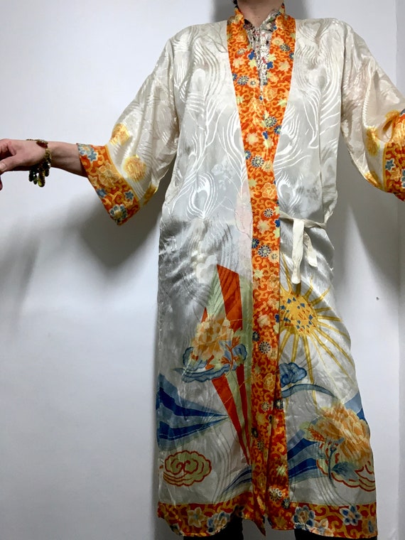 Vintage 1920s art deco robe Japanese rare design long… - Gem