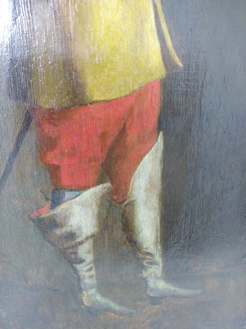 Antique Oil Painting 17th- 18th? Century Musketeer King Charles 1st ...