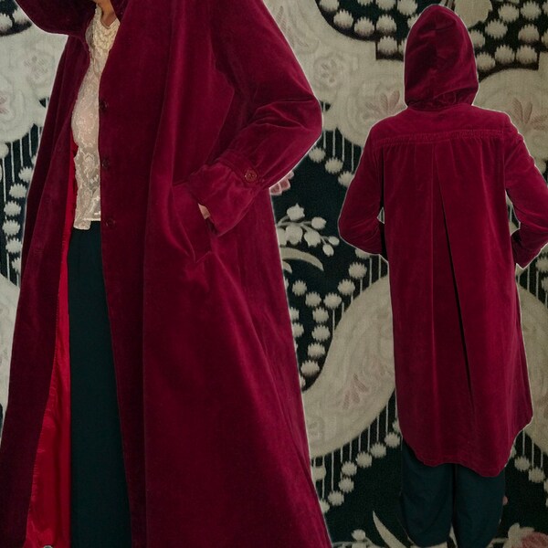 Vintage Velvet Coat - Etsy UK