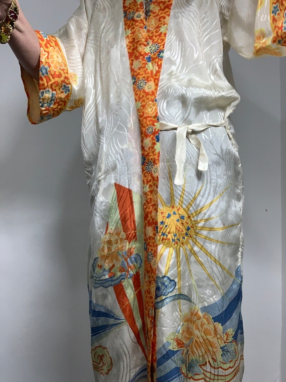 Vintage 1920s art deco robe Japanese rare design long… - Gem