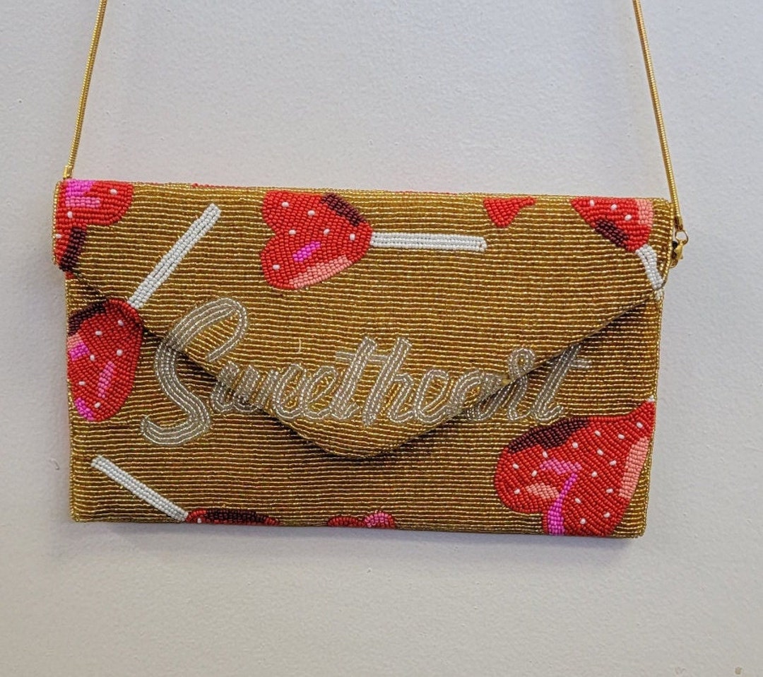 Hand Crafted Beaded Clutch: Pop Art, Satin Lined - Etsy