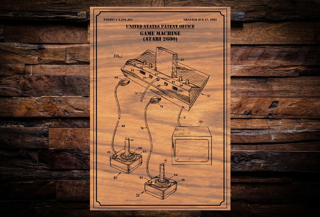 Atari 2600 US Patent Digital Art Vector Graphic - With Svg, Dxf, and ...