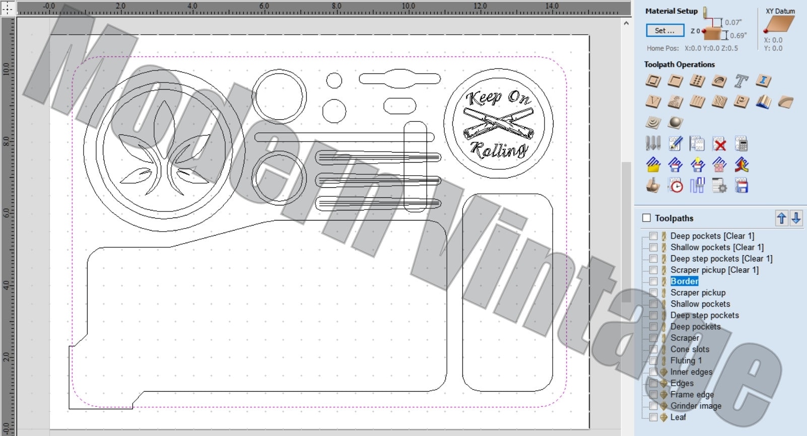 Highly Detailed Herb Rolling Tray Vector Graphic Svg Dxf - Etsy