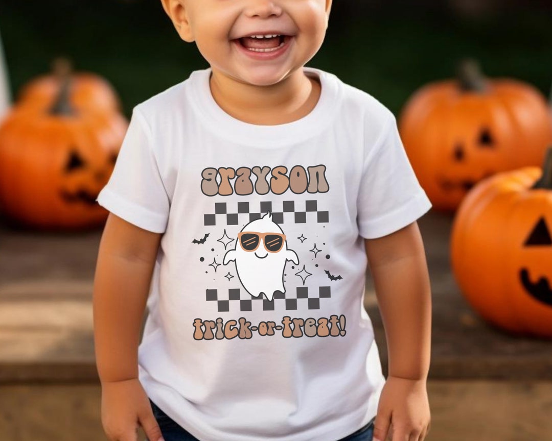 Personalized Kid's Halloween Shirts, Kids Halloween T-shirt With Names ...