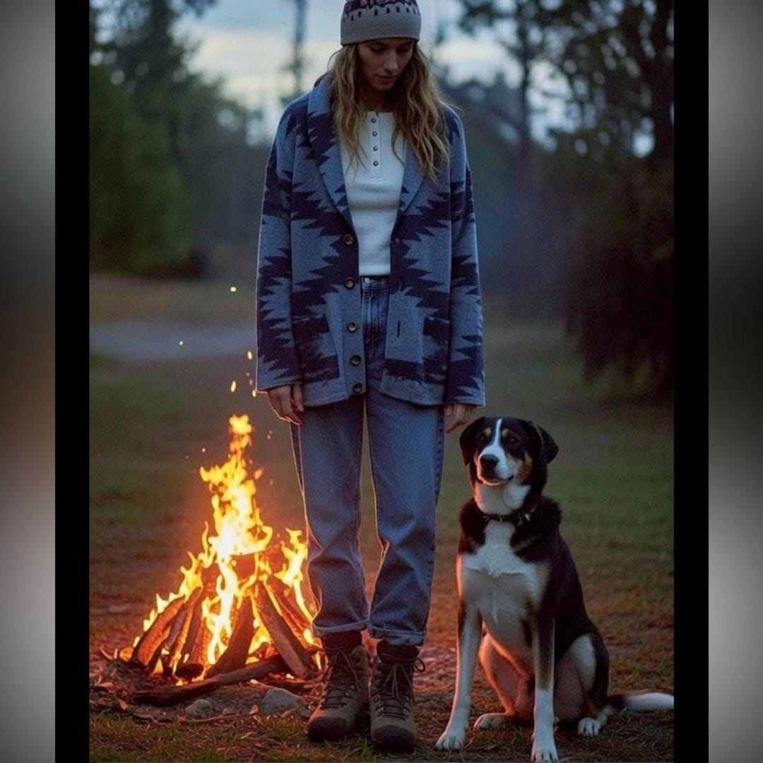 Chaps X Ralph Lauren Yellowstone Cardigan Cabin Sweater Chunky ...