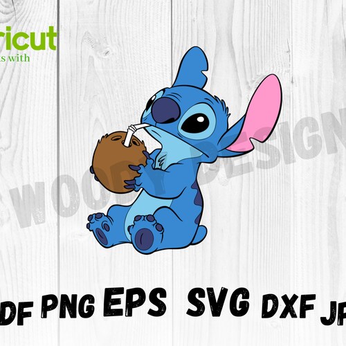 Iron on Patch Disney Inspired Fan Art Stitch Eating Ice Cream | Etsy