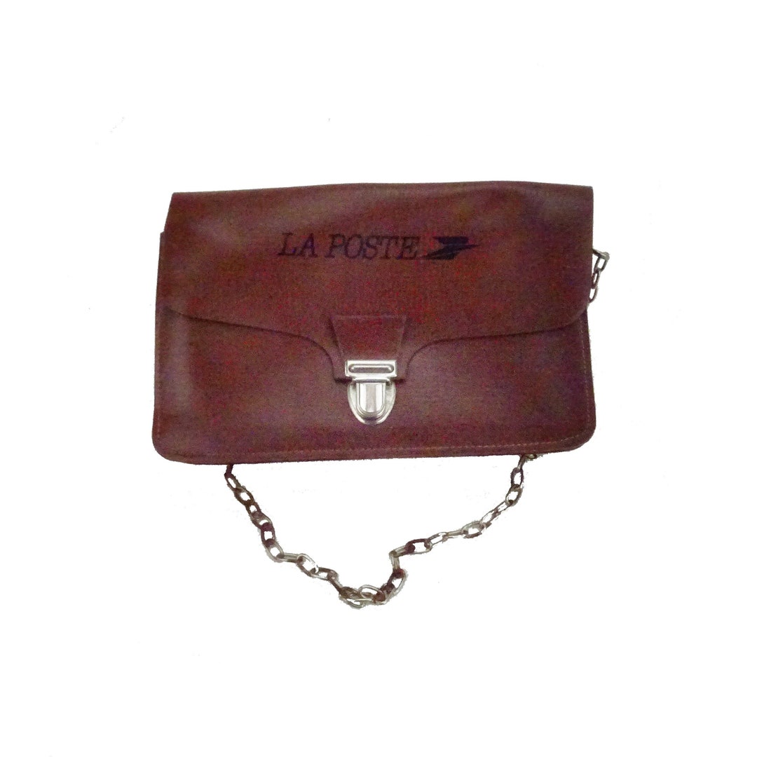 Old Leather Post Office Bag / PTT Document Holder / Old Mail Case ...