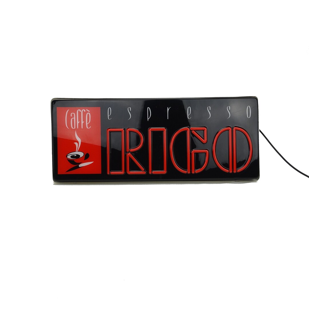 Illuminated Advertising Sign for the Caffé Rigo Café / Brasserie Bar ...