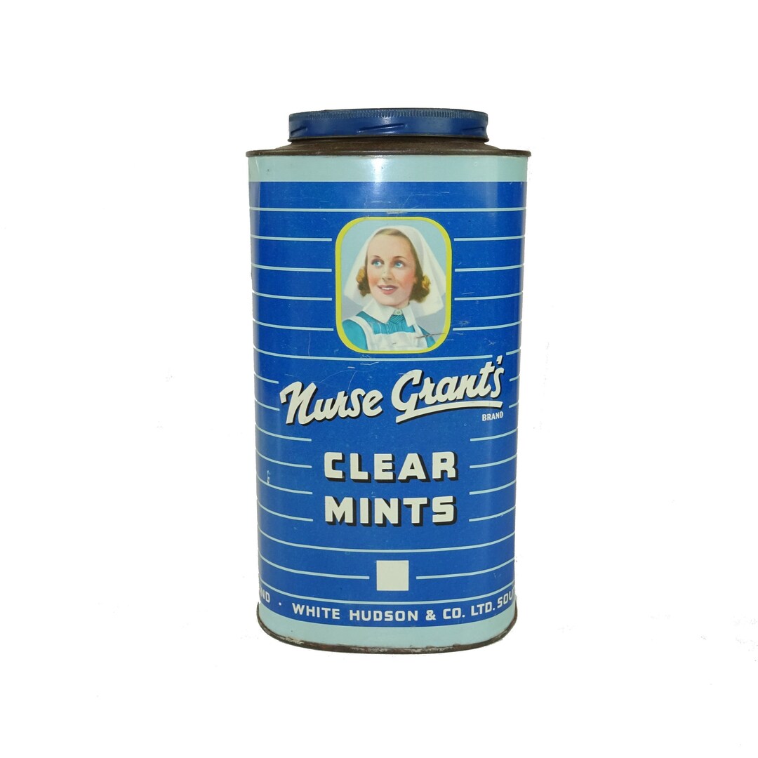 Old Tin Box From Nurse Grant's / Clear Mints Brand / Vintage UK ...